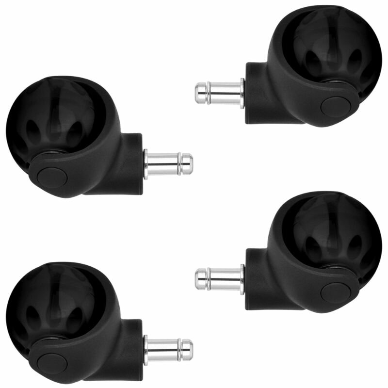 1 комплект из 4 роликов для офисного кресла-черный