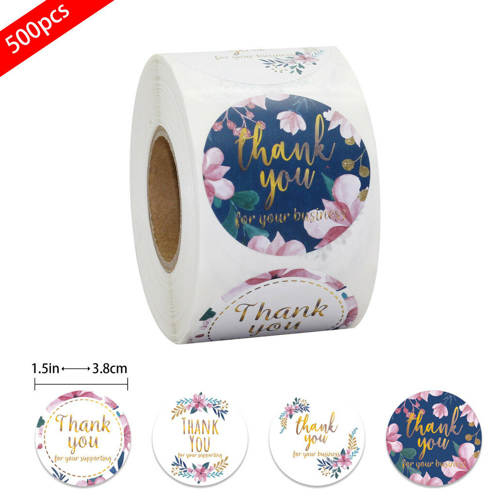 Стампованный 1.5 хх016 thank клейкая круглая основа наклейки с горячей запайкой конверт фигурка подарок