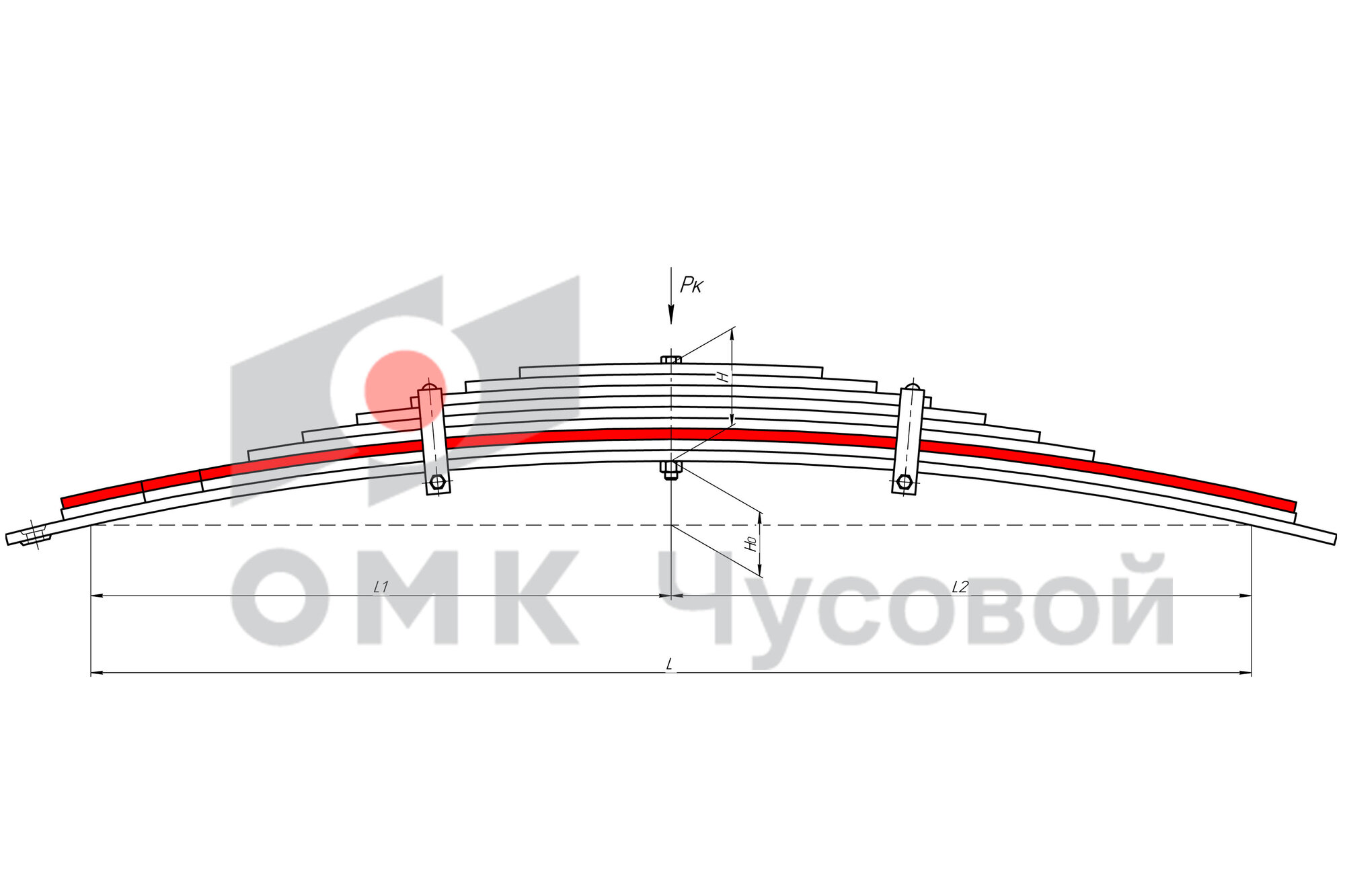 Лист №3 Рессора передняя для трактора 739M 10 листов