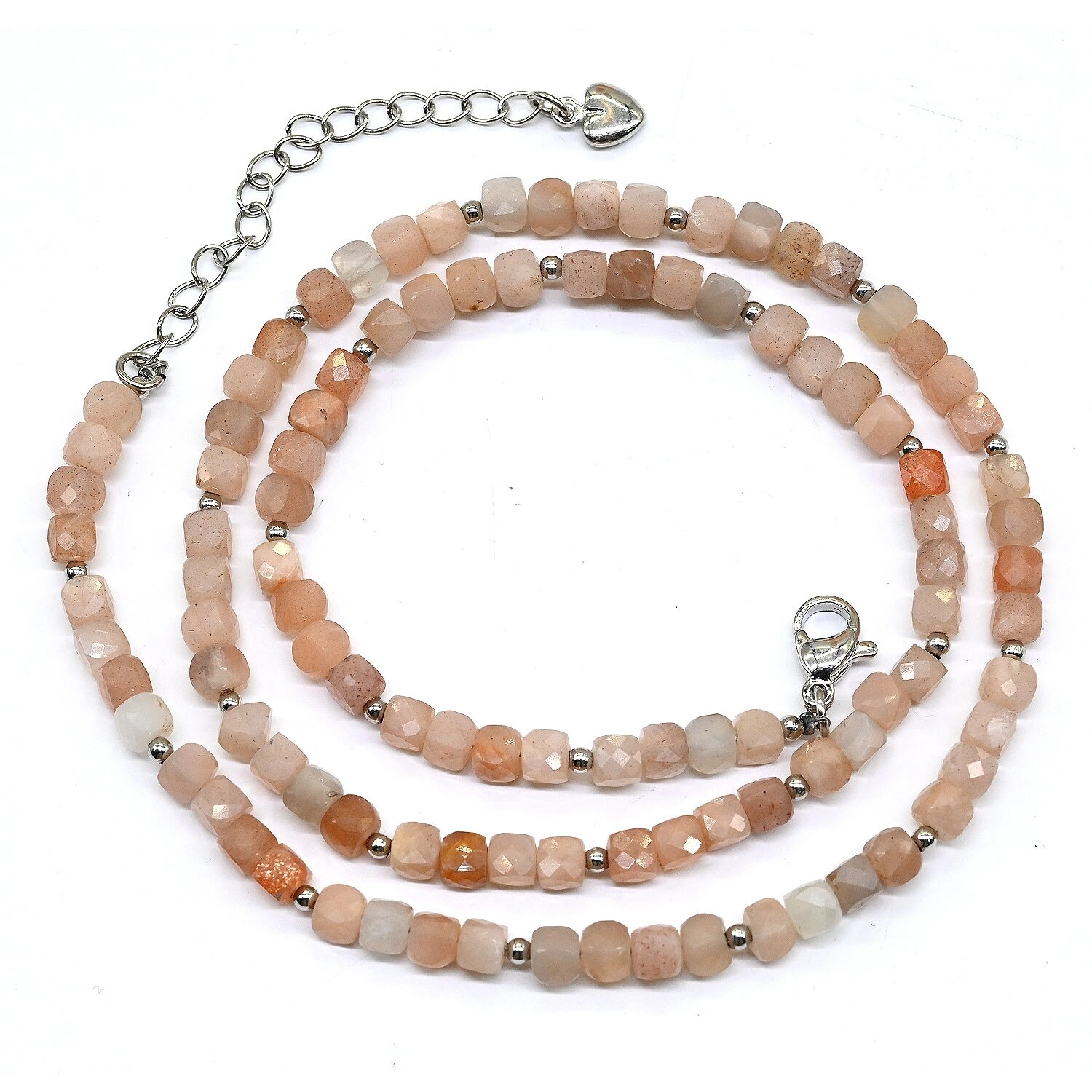 Бусы, лунный камень