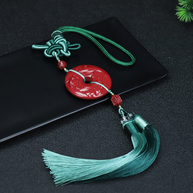 Подвеска для автомобиля из кристалла киновари, высокое содержание фиолетового золотого песка, древний стиль, подвеска Пиксиу, модель для прямой трансляции