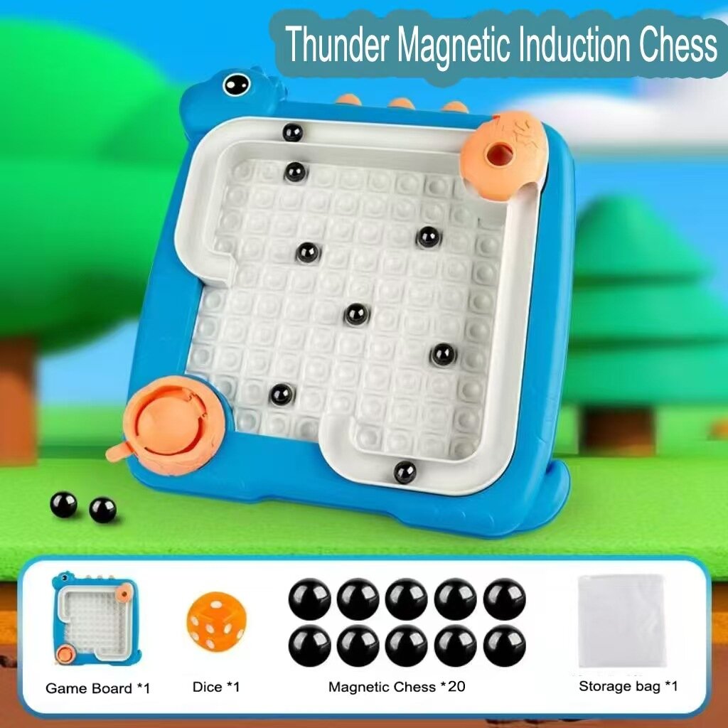 Новая игрушка для родителей и детей: магнитный шахматный пазл с динозавром, который наступает на гром, магнитная битва, тренировка концентрации