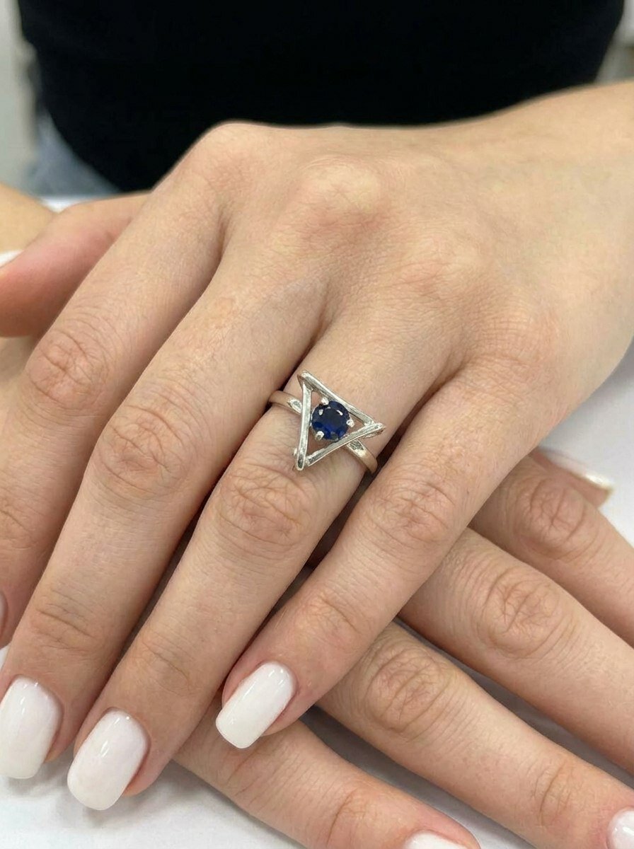 Кольцо тонкое, серебро, 925 проба, родирование