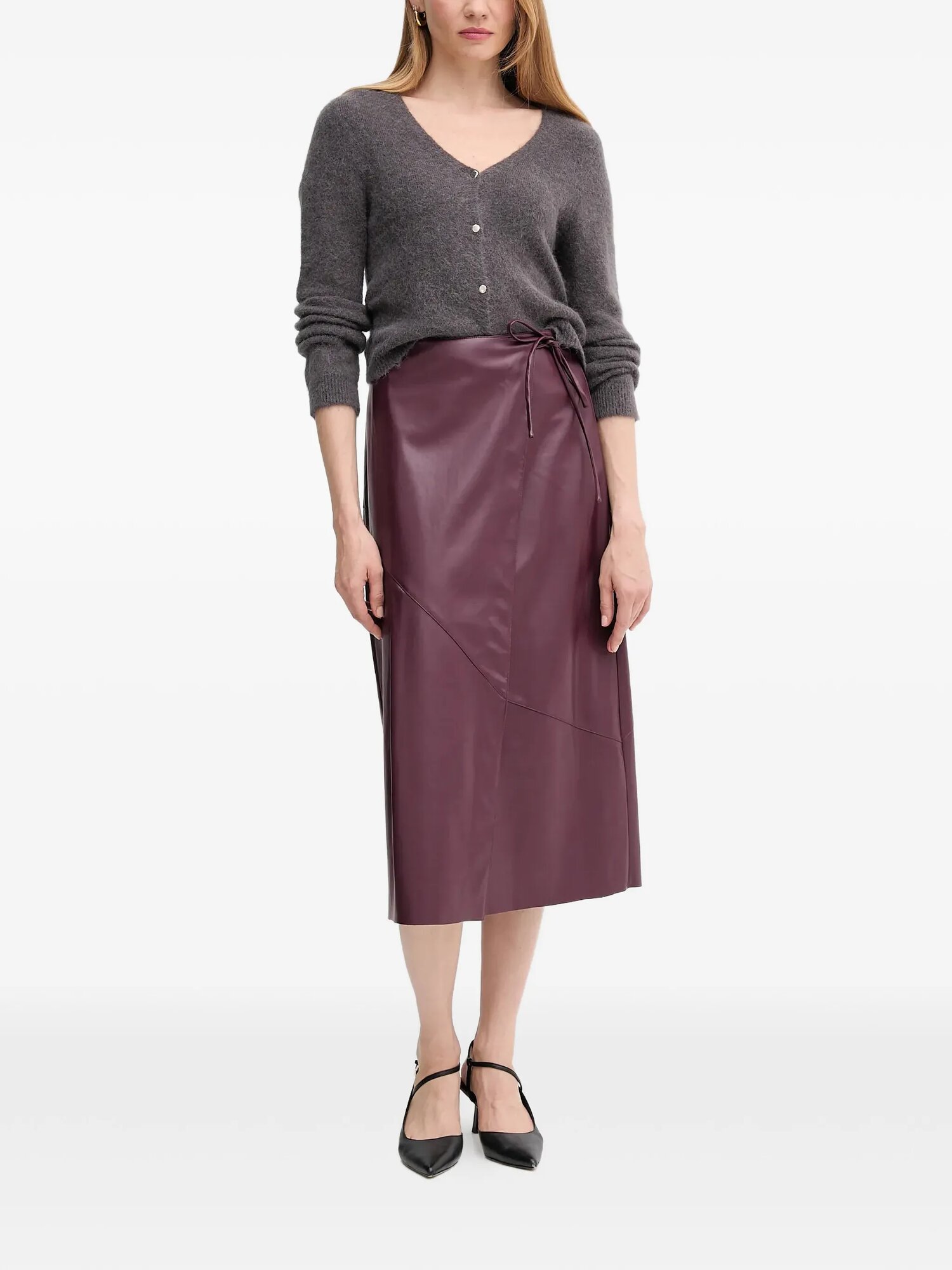 Юбка Oui Tie wrap midi skirt, размер 38 — фото 1
