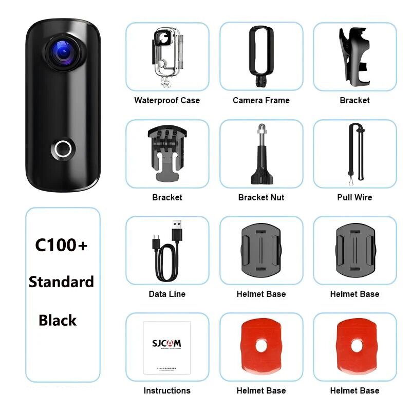 SJCAM C100+ Экшн-камера 4K C100 Plus Black
