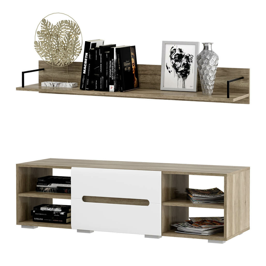 Тумба под ТВ и полка "Наоми" ТБ-16