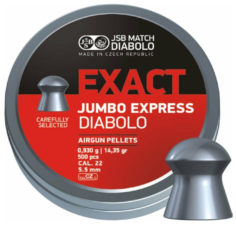 Пули для пневматики JSB Exact Jumbo Express 5,52мм 0,93г (500шт)