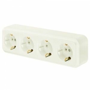 Розет. колодка 4 места крем О/П З/К (белорусия) РА 16 245(16-266)