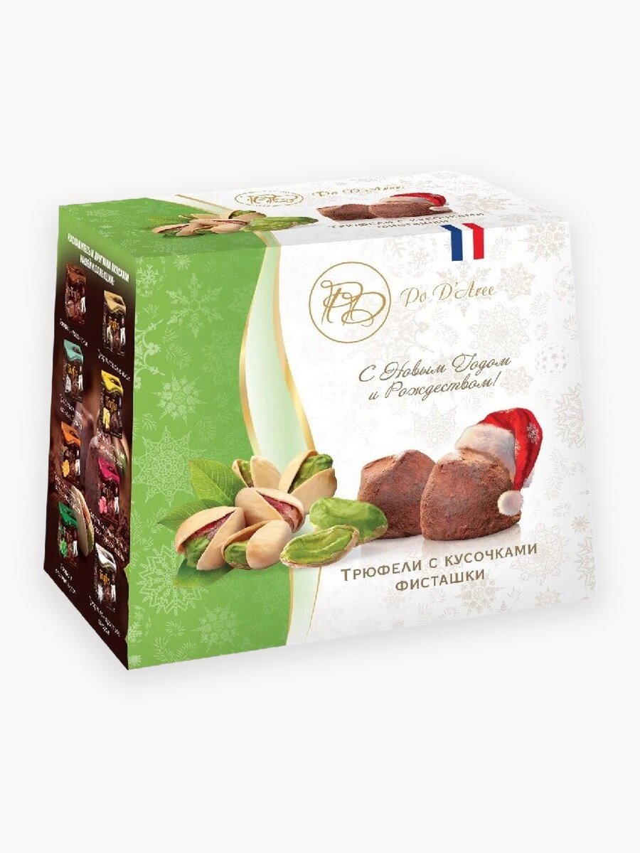 Трюфели MATHEZ, с фисташками, в картонной коробке, 160 г Франция