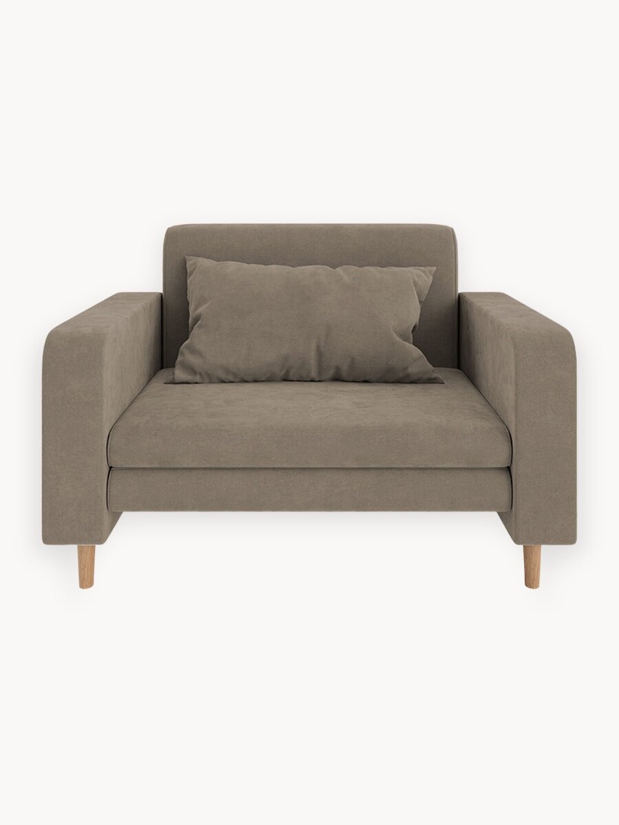 Кресло кровать в гостиную, раскладное кресло в детскую, Корги бежево-коричневый