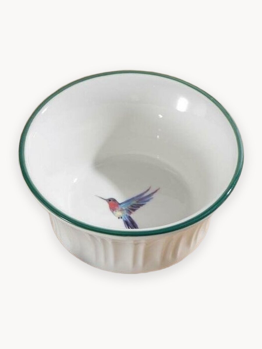 Рамекин из жаропрочной керамики 200 мл Доляна «Тропики», кокотница для жульена, форма порционная для запекания