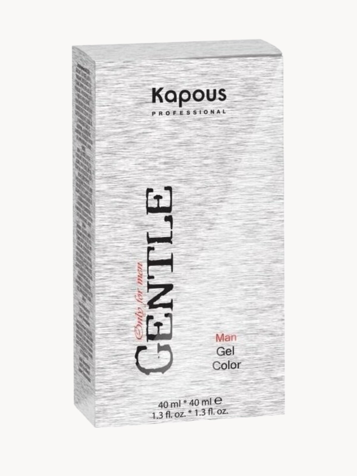 Гель-краска для волос для мужчин без аммония Kapous «Gentlemen», 3-темно-коричневый, 40 мл+40 мл