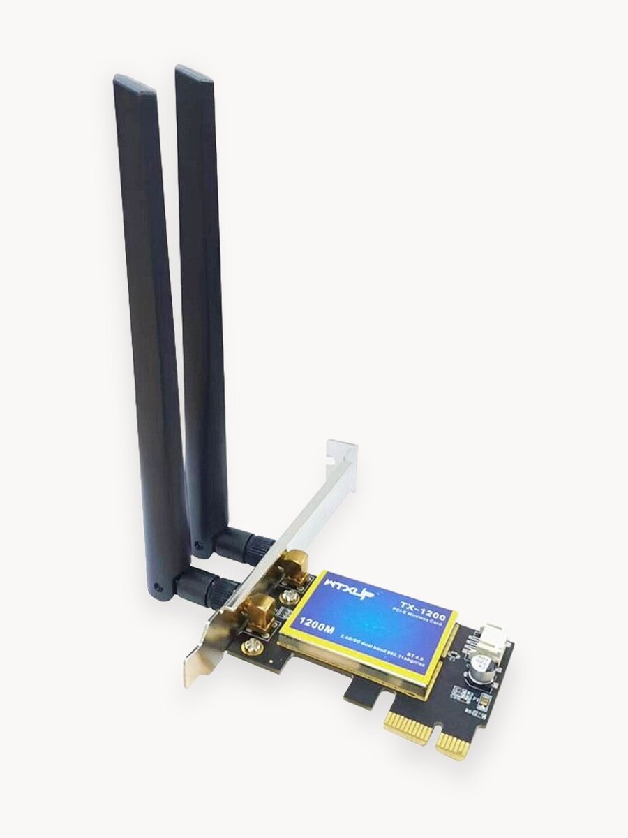 Wi-Fi PCI-E Адаптер WTXUP TX-1200, 2.4/5 ГГц, 1200 Мбит/сек, Bluetooth 4.0, Сетевая Карта для ПК, для Компьютера