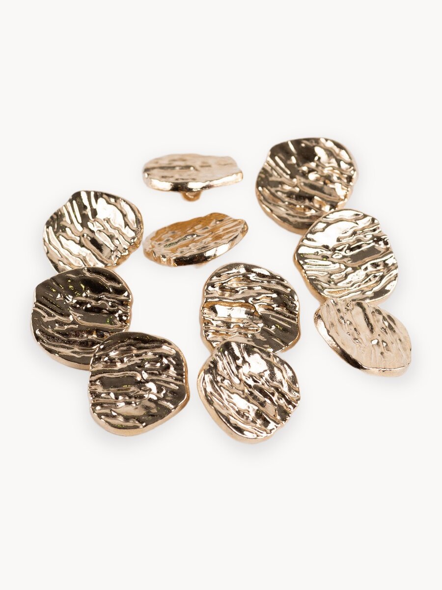 Декоративные пуговицы, пуговицы на ножке "Мятые", диаметр 2 см, 10 шт, COLOR Si