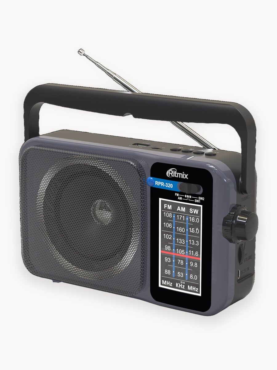 Радиоприемник RITMIX RPR-320, bluetooth, (FM/AM/SW), USB, micro SD