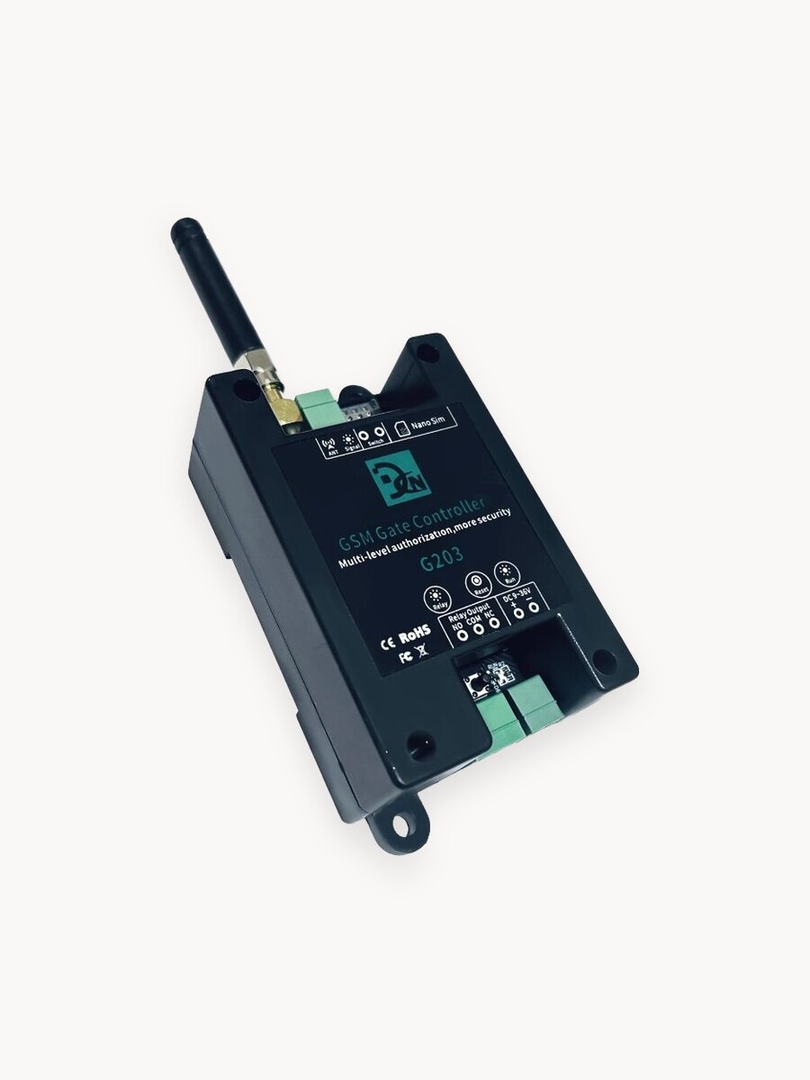 GSM модуль для ворот и шлагбаумов G203 Gsm реле на 1000 абонентов + блок управления через провода 12в 1а