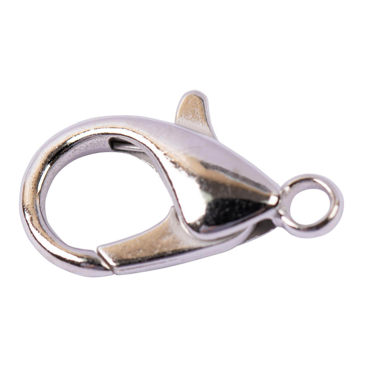 Замок для бус "Zlatka" "карабин" большой DB-01/5 16 мм 5 шт №02 под никель