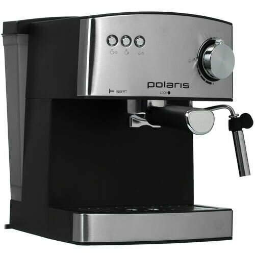 Купить Кофеварка рожковая Polaris PCM 1528AE Adore Crema серебристый ...