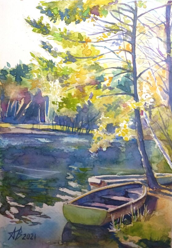 Авторская картина акварелью