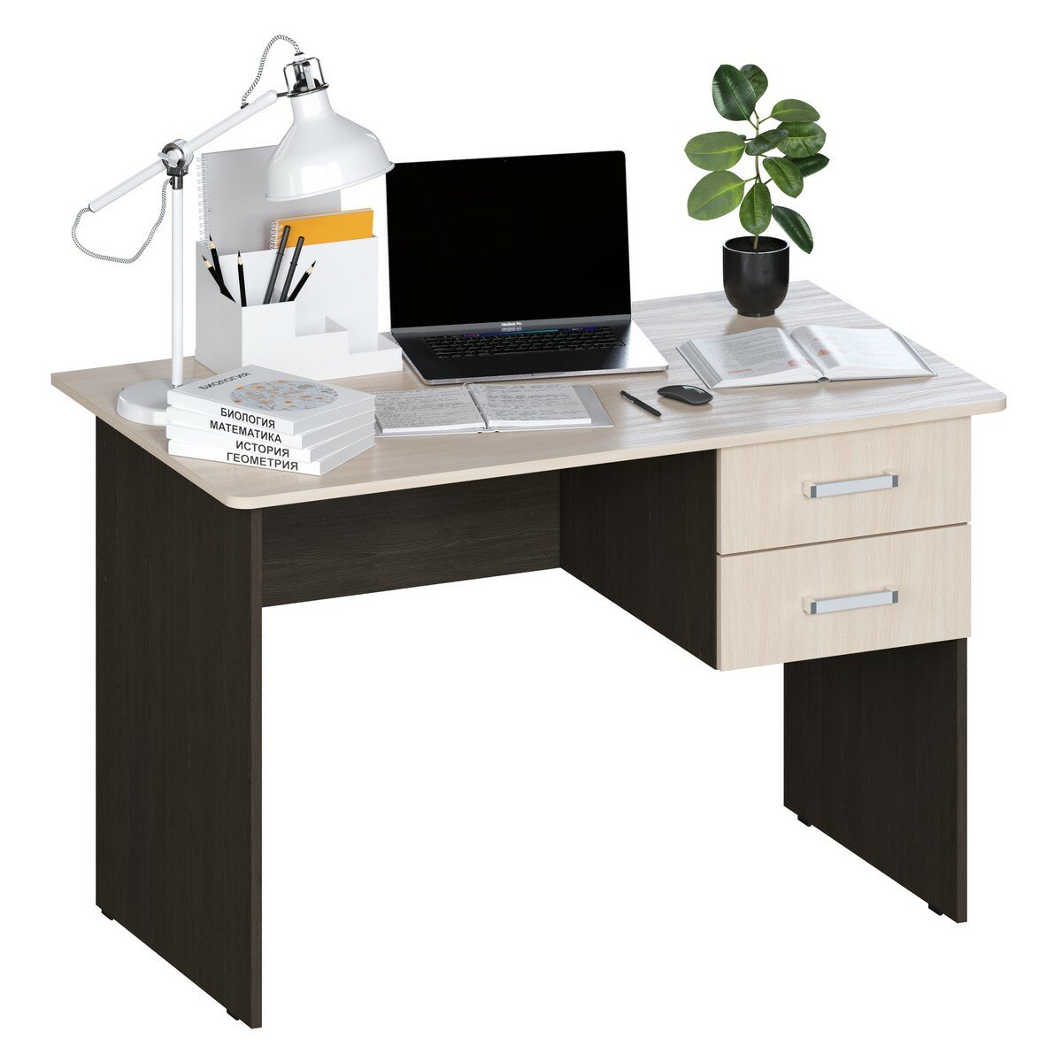 Стол письменный Джаз СП2 Венге/Дуб молочный