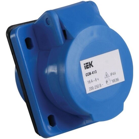 Розетка Iek встраиваемая 16А 2P+E 220В IP44 ССИ-413, PSR41-016-3