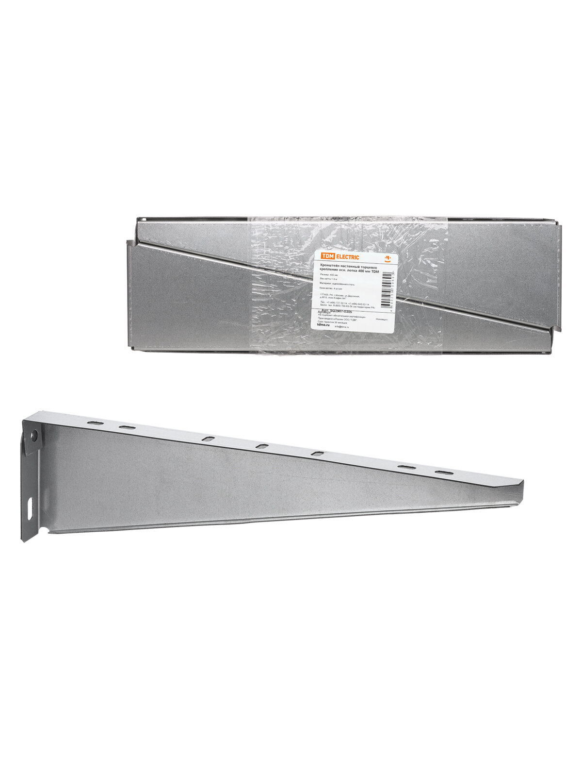Кронштейн настенный торцевое крепление, осн. лотка 400 мм. TDM (упак. 4 шт.)