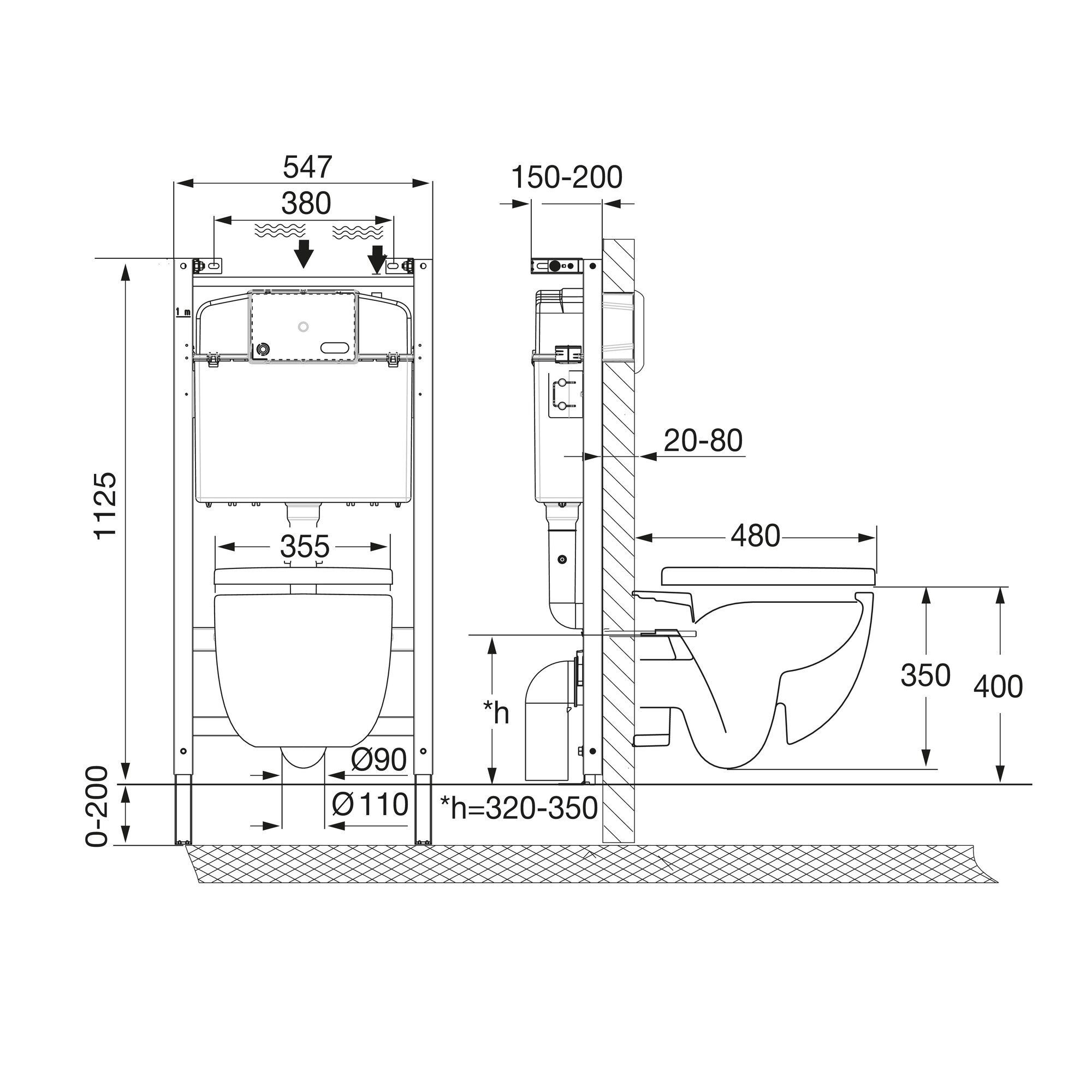 Комплект Roca Meridian Инсталляция с унитазом и сиденьем 893104990