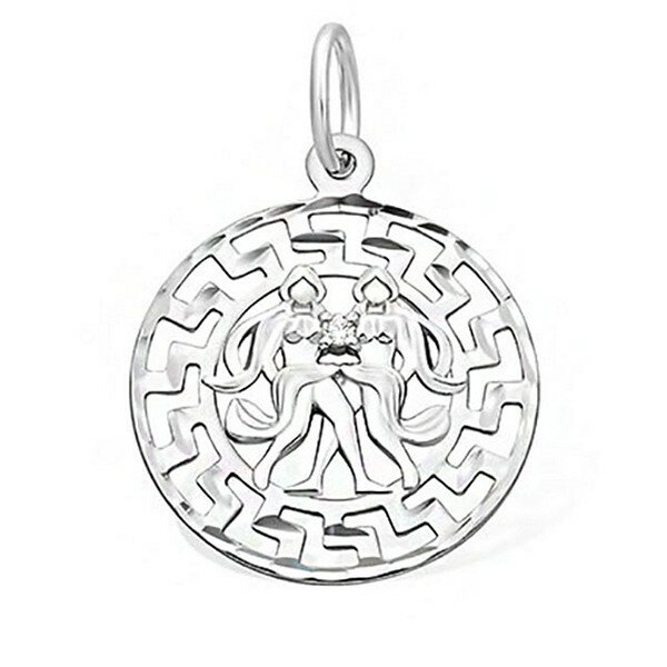 Подвеска, серебро, 925 проба, родирование, фианит