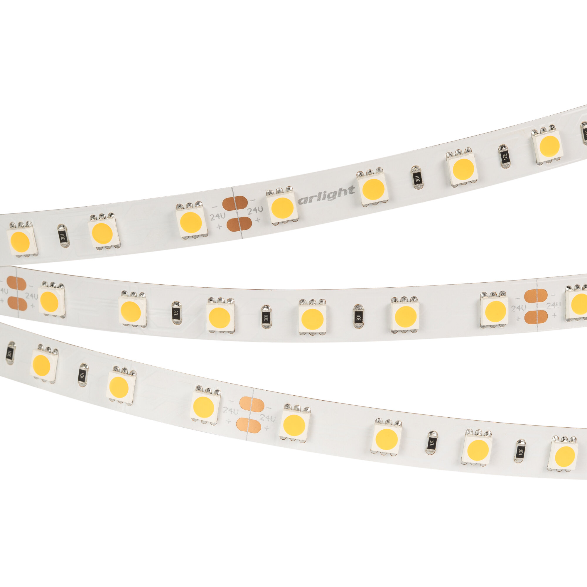 Лента светодиодная Arlight Лента RT 2-5000 24V Cool 8K 2x (5060, 300 LED, LUX), 5м