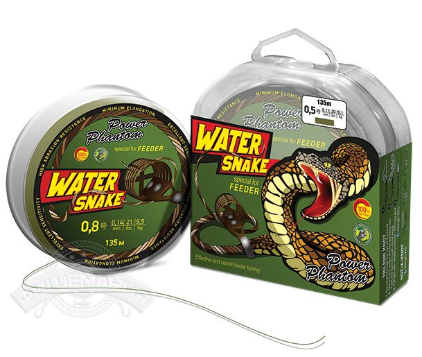 Шнур плетеный для рыбалки Power Phantom WaterSnake PE 135 м #0.4 0.10 мм 6.4 кг