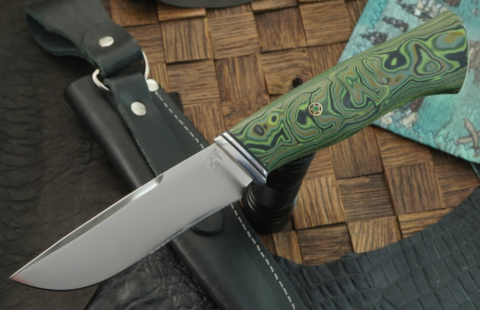 Златонож нож Элой сталь Elmax, рукоять микарта