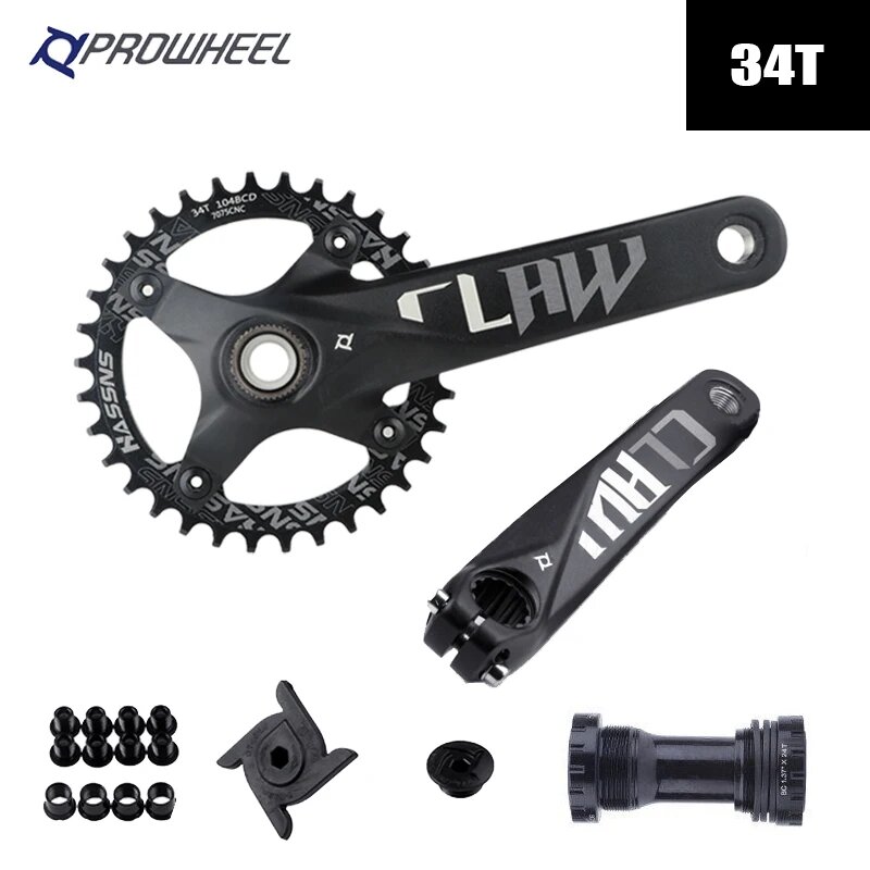 PROWHEEL Коленчатый механизм 34T, шатун 170 мм, черный