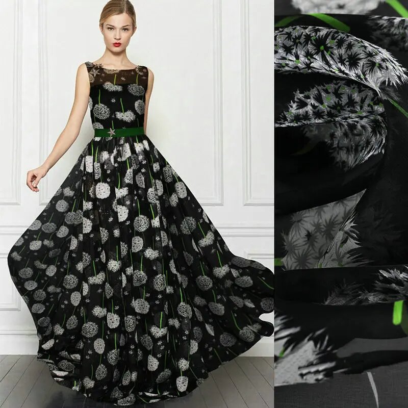 Шелковая ткань с принтом POLIS 1M