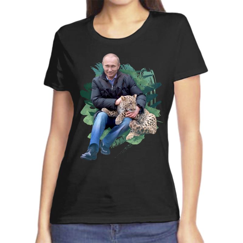 Футболка с Путиным и ягуаром