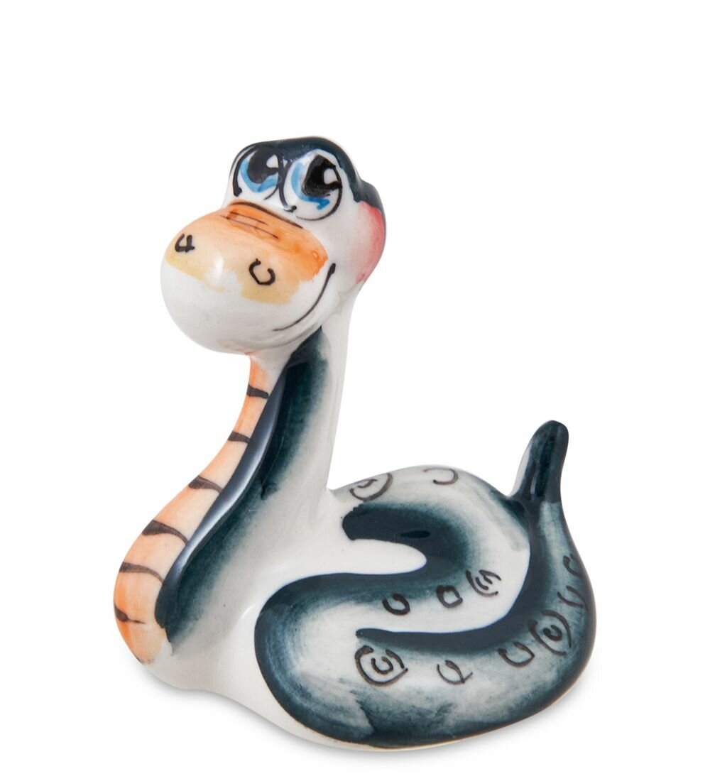Фигурка "Змея Удавчик" цв. (Гжельский фарфор)