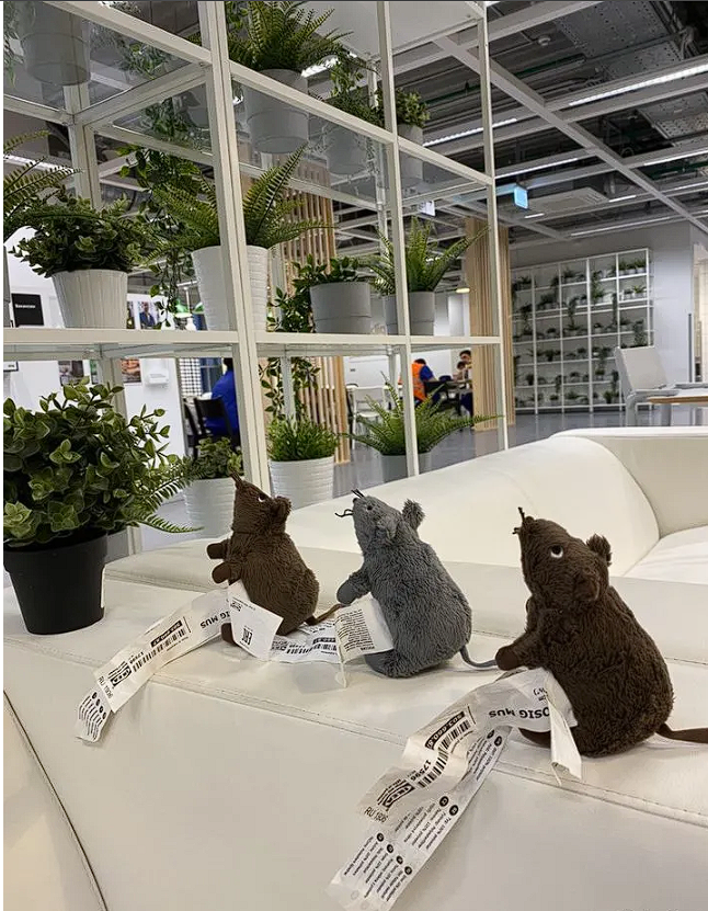 Крыса Малышка. без мяты-дурмана! Серая. Под именем Госиг Мус-легенда. Икеа. Экологически чистая игрушка .