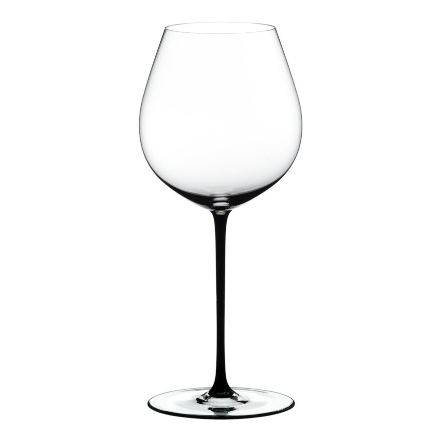 Бокал для красного вина Riedel Fatto a Mano Pinot Noir 738мл, черная ножка, ручная работа, хрусталь