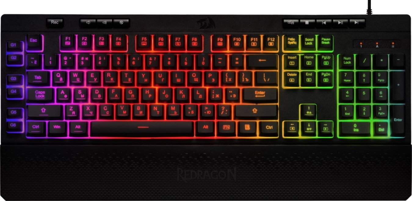 Клавиатура USB SHIVA REDRAGON RU 77689 DEFENDER