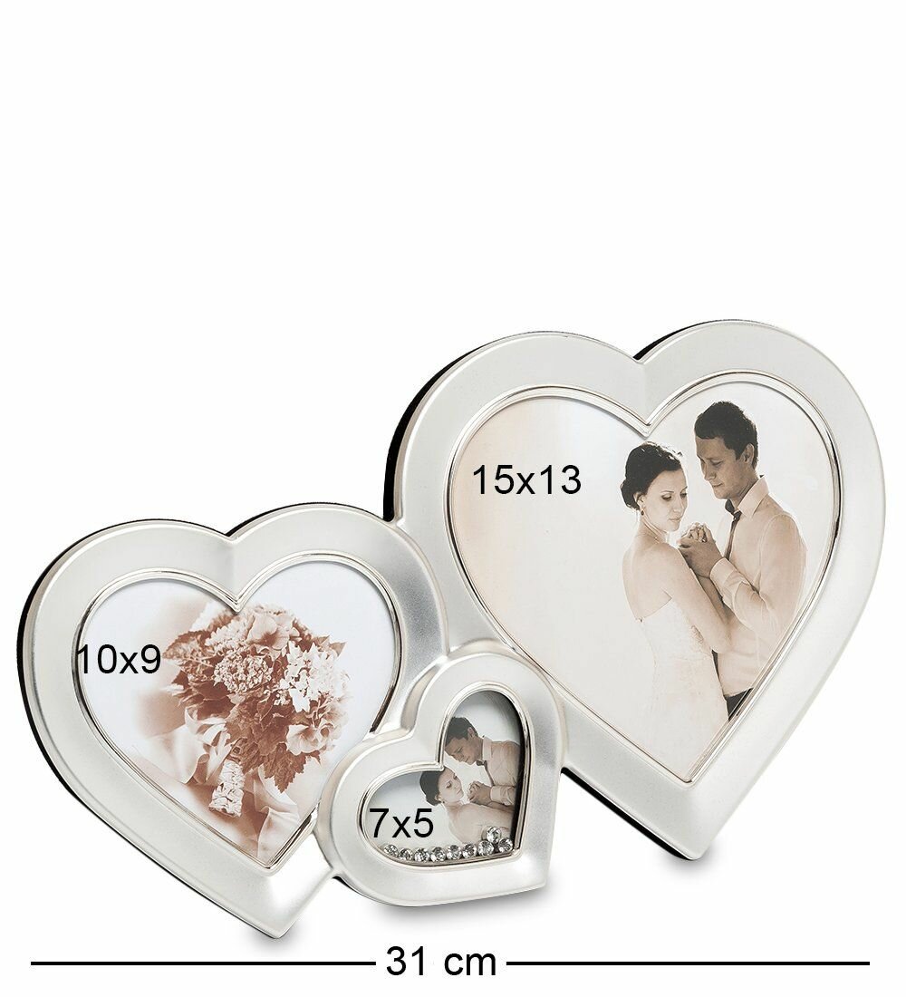 Фоторамка 'Влюбленные сердца' (на 3 фото: 10х9, 7х5, 15х13)