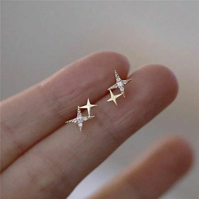 Серьги пусеты, кристалл