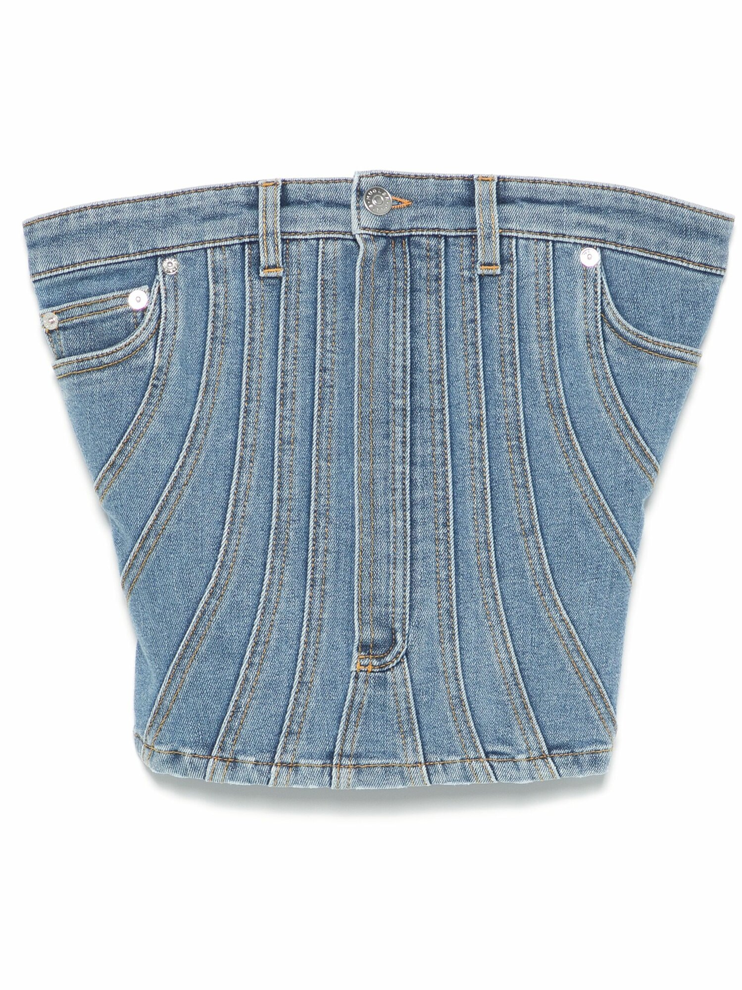 Топ Spiral denim bustier