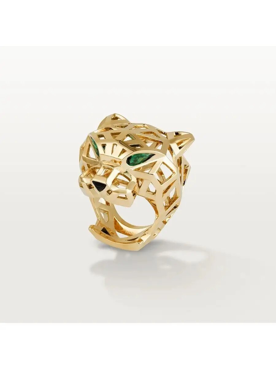 Кольцо, фианит, циркон, зеленый, желтый — фото 1