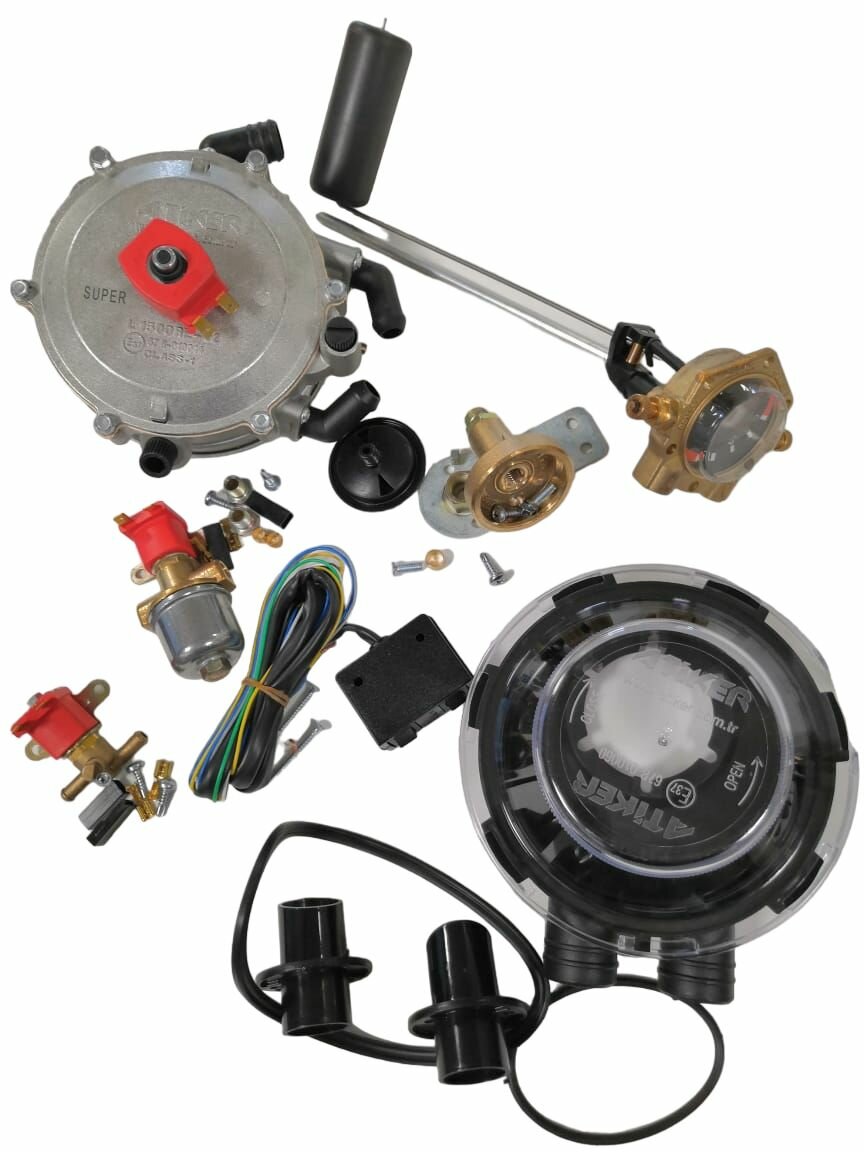 ГБО Комплект / Миникит ATIKER вакуумный до 120 л. с. 4 цилиндра