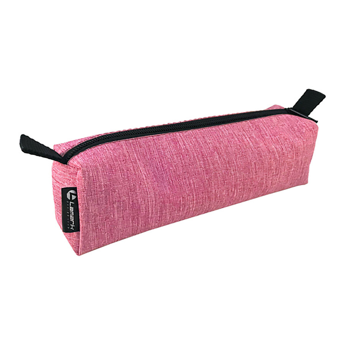 Пенал школьный косметичка 'Лён', 1 отделение, на молнии, 21х6х5 см, розовый, Lamark
