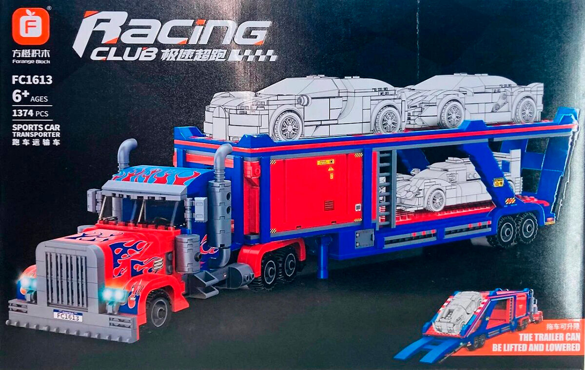 Конструктор Техник Машина Грузовик Peterbilt Оптимус Прайм FC1613 F Forange Racing Club, 1374 детали
