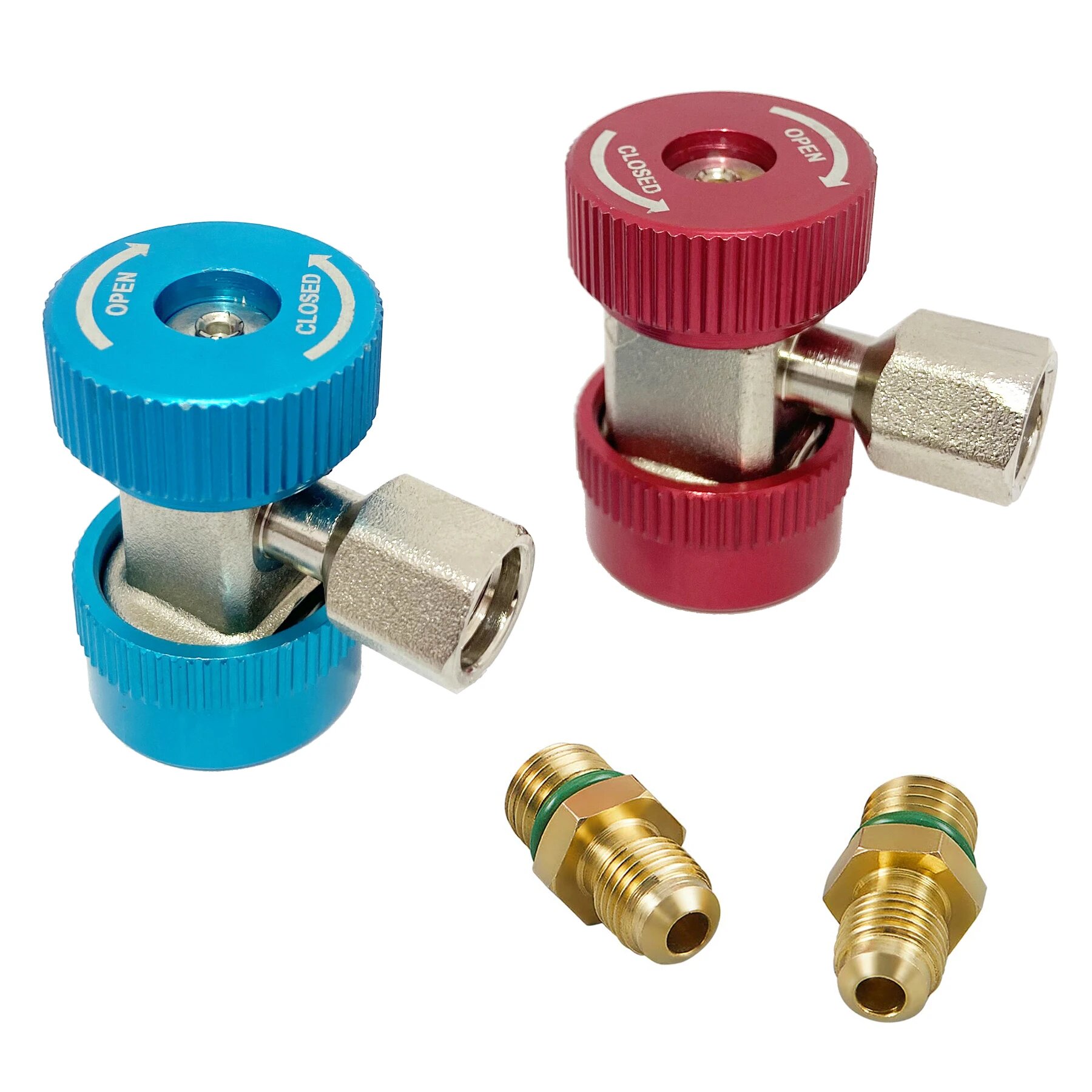 R134A Freon H/L Автомобильный быстрый соединитель адаптеры для кондиционера хладагента Регулируемый манометр в комплекте