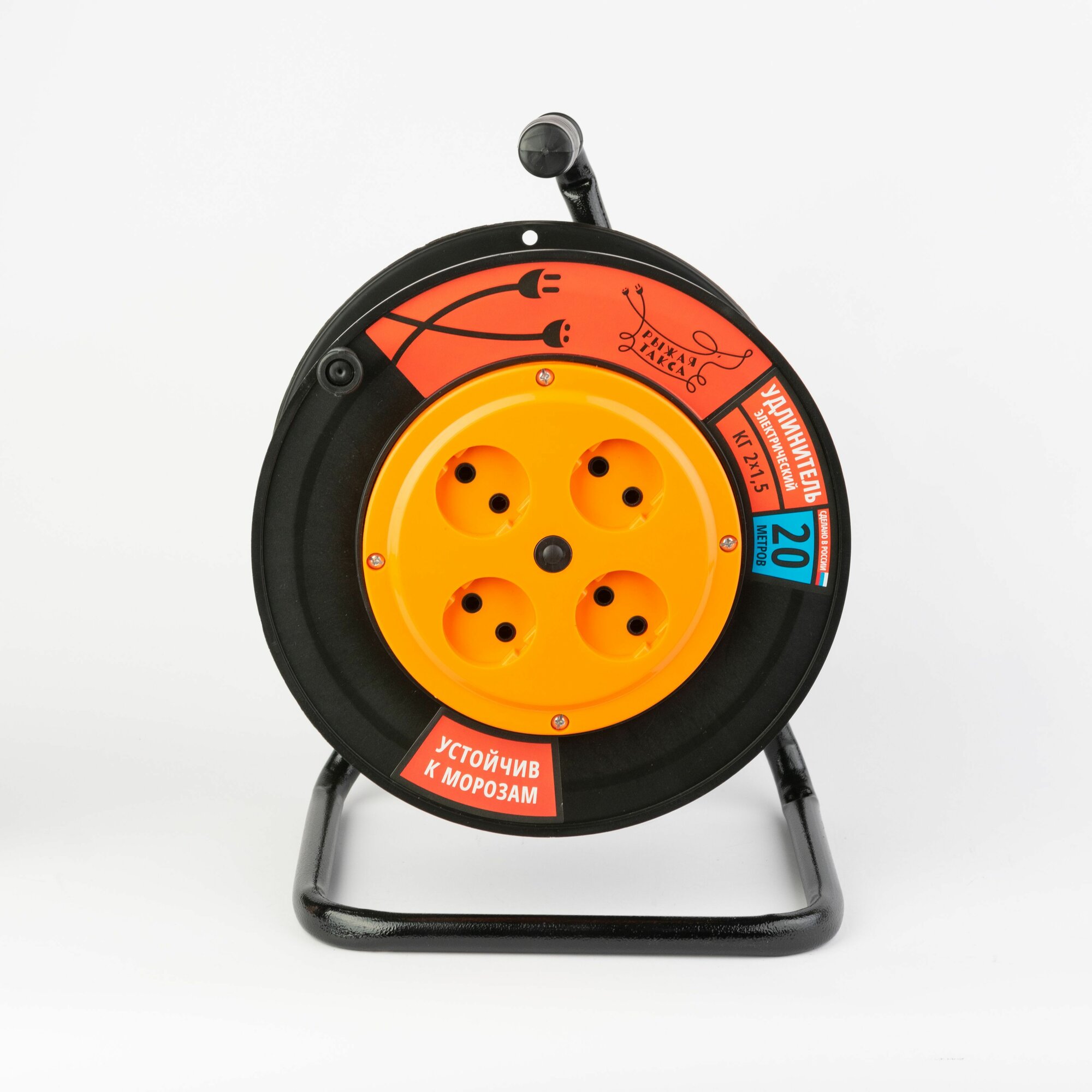 Удлинитель УКП (катушка пластик) КГ-ХЛ 2*1,5 (16А) 4гн. 20м б/з