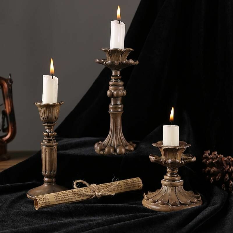 Набор подсвечников из 3 штук/ старинные подсвечники3