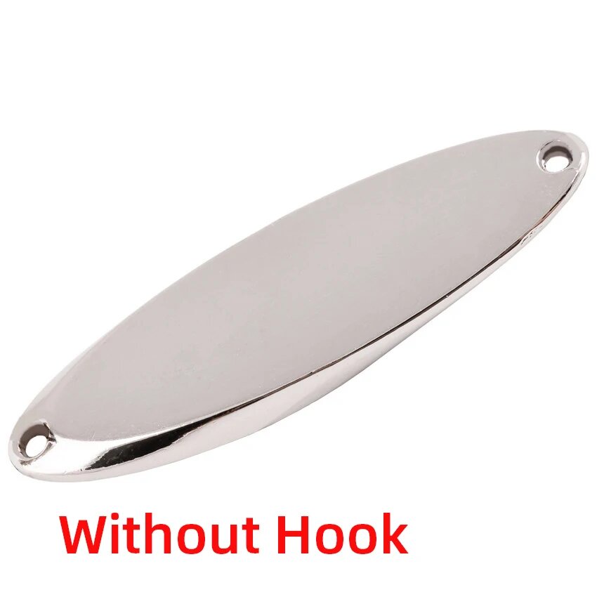 Металлическая блесна ложка 3г-56г 5g-3.5cm, Silvery No hook