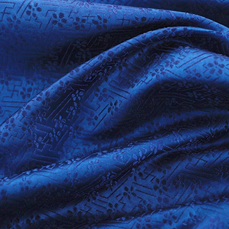 Полиэстер атлас для пошива Темно-синий, zanglan